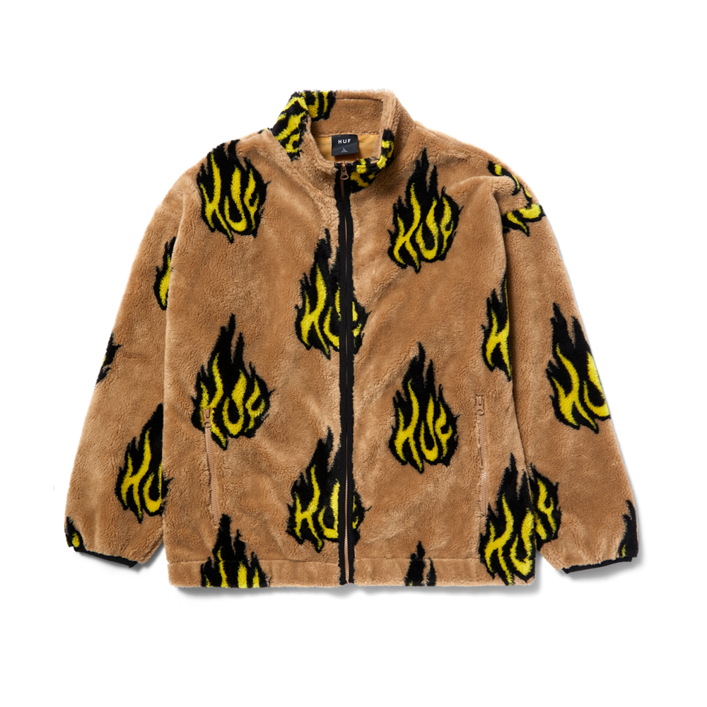 HUF Flamin' Zip Sherpa Fleece | Legacy Board Store NZ – Legacyboardstore